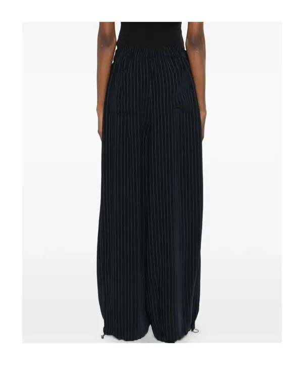 THE FRANKIE SHOP Oakdale Pinstriped Wide-leg Trousers