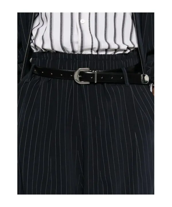 THE FRANKIE SHOP Oakdale Pinstriped Wide-leg Trousers