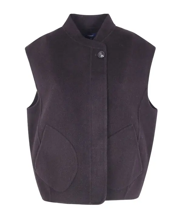 Soeur Sleeveless Wool Casual Jacket