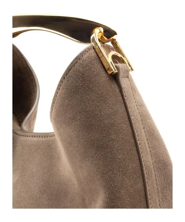 ELLEME PARIS Small Boomerang Suede Bag