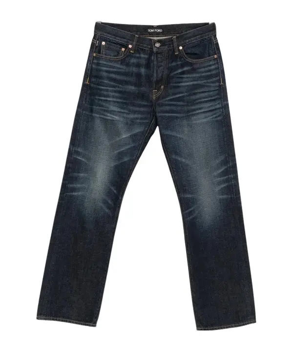TOM FORD Blue Straight-fit Jeans - Black