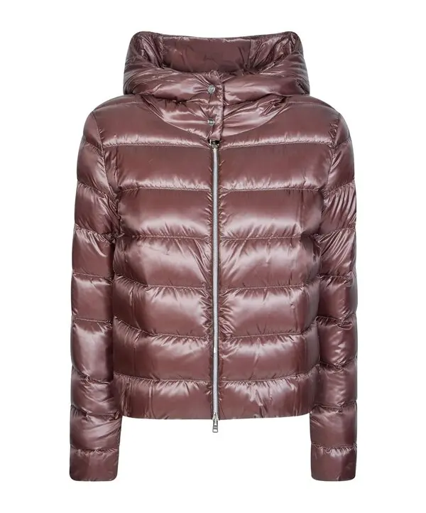 Herno Quilted Cotton Jacket With Zip Closure
