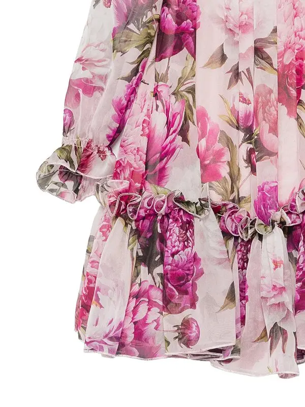 Dolce & Gabbana Floral-print Ruffled Dress
