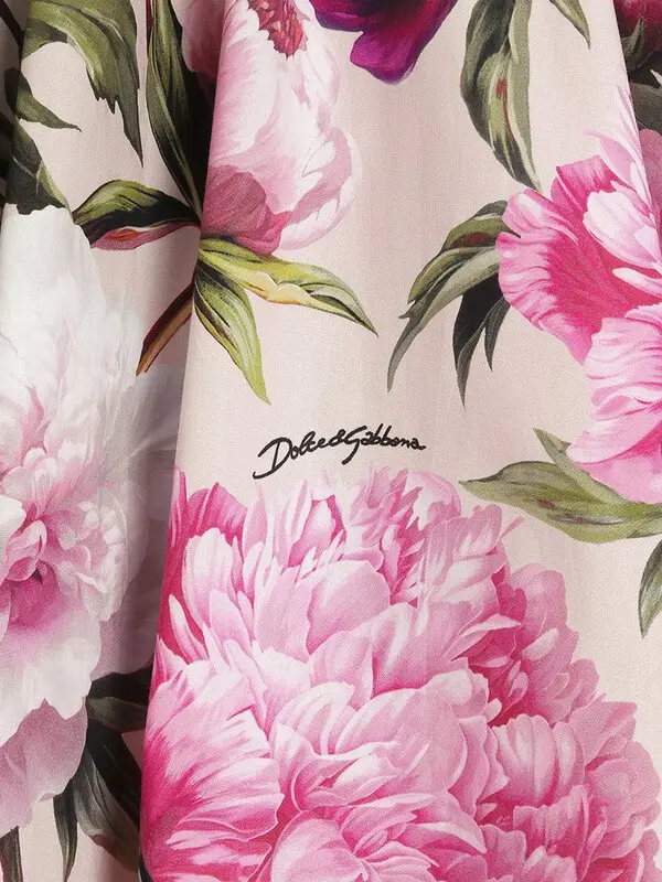 Dolce & Gabbana Peony-print Poplin Dress