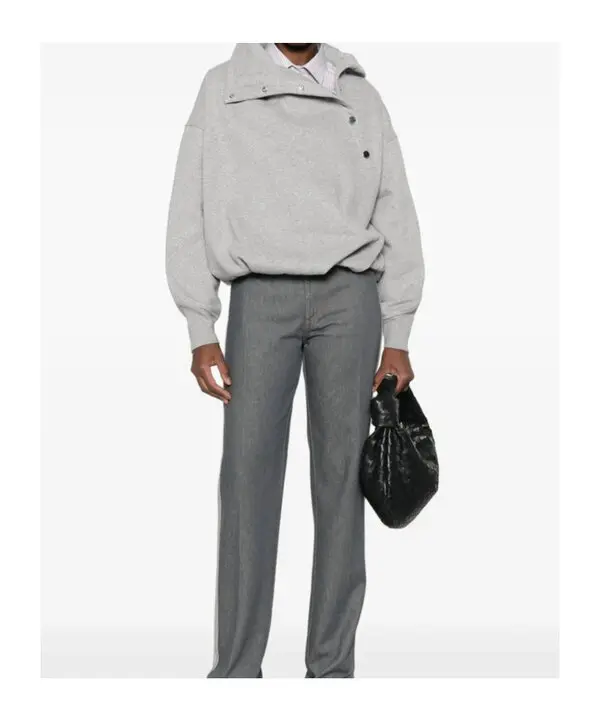 Sportmax Asymmetrical High Neck Sweatshirt