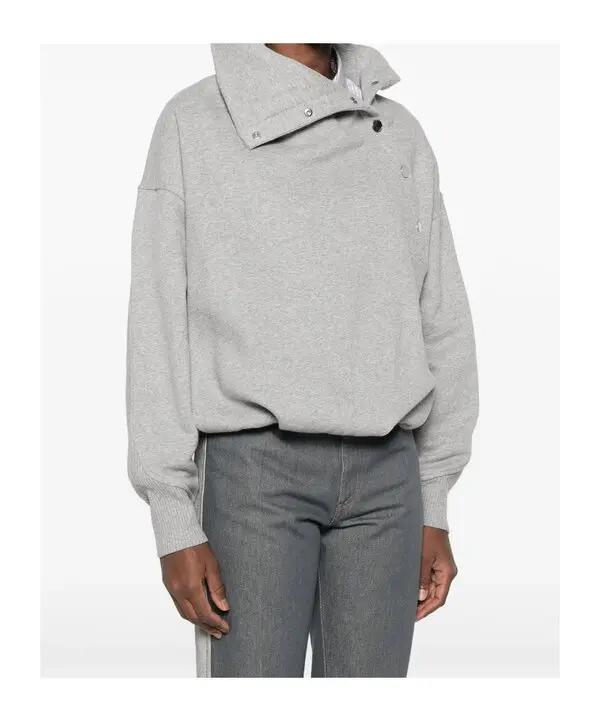 Sportmax Asymmetrical High Neck Sweatshirt