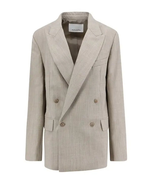 THE FRANKIE SHOP Double-breasted Blazer - Grey