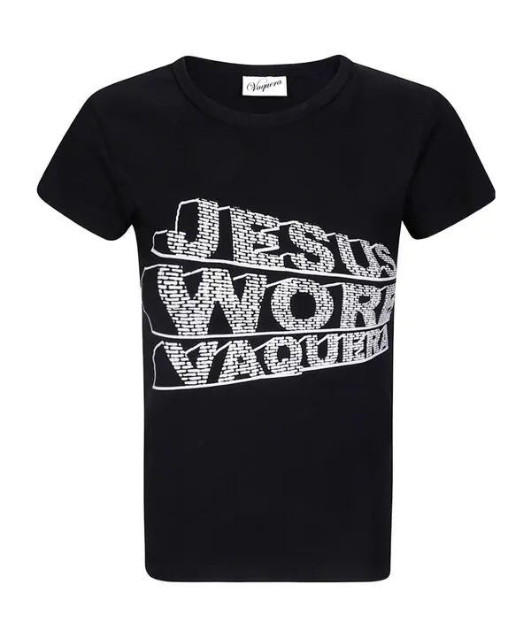 Vaquera Jesus Wore" Baby T-shirt - Black