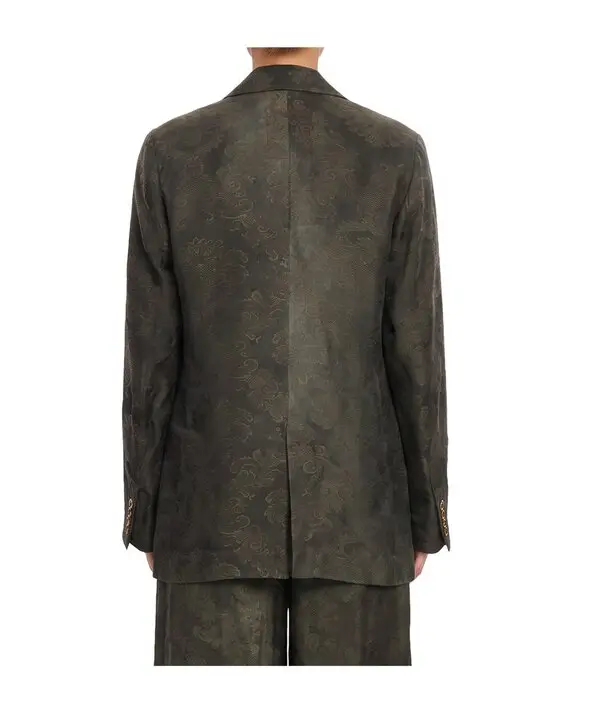 UMA WANG Long Sleeve Jacquard Tie Jacket