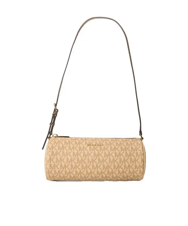 Michael Kors Printed Barrel Shoulder Bag - Nude