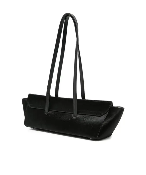 ELLEME PARIS Calf Leather Pony Hair Foldover Top Bag