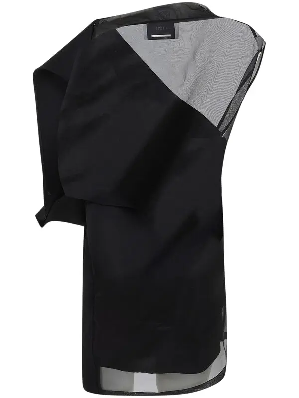 Sportmax Asymmetrical Mesh Panel Dress