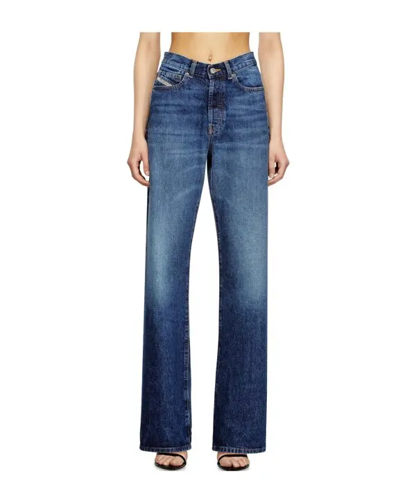 DIESEL® High Waist Straight Leg Jeans