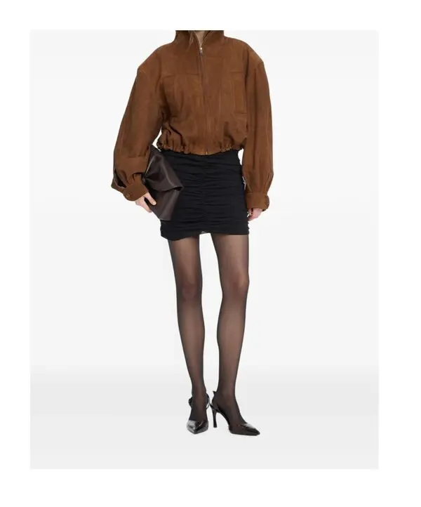 ROTATE BY BIRGER CHRISTENSEN Suede Cropped Jacket