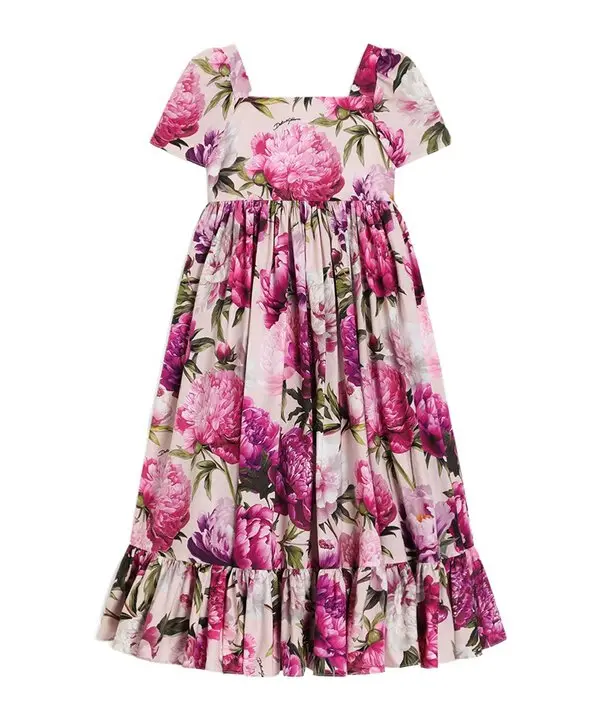 Dolce & Gabbana Peony-print Poplin Dress