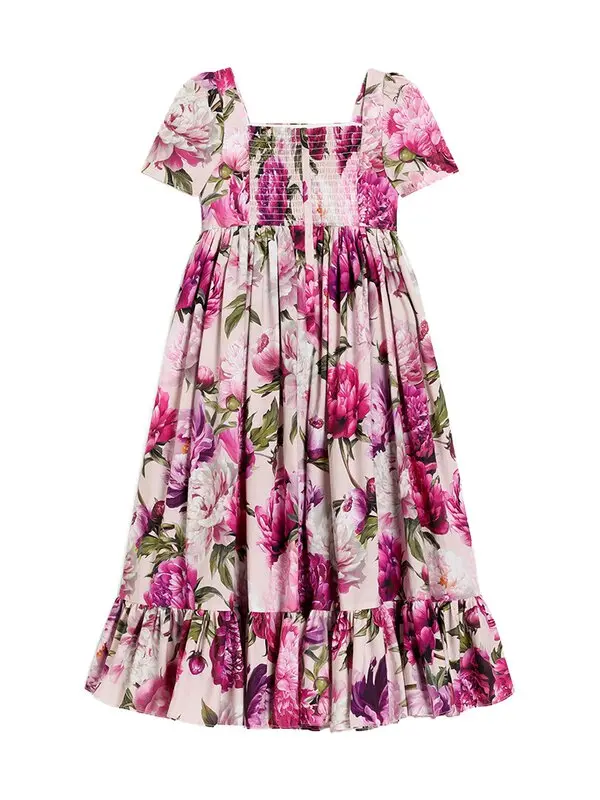 Dolce & Gabbana Peony-print Poplin Dress