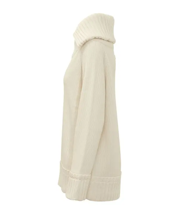 Victoria Beckham Wide Collar Knitted Sweater - Nude