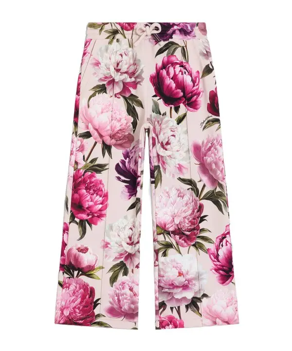 Dolce & Gabbana Floral Print Fleece Trousers - Multi-color