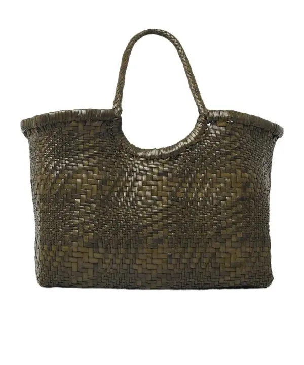 Dragon Diffusion Nantucket Woven Top Handle Bag - Green