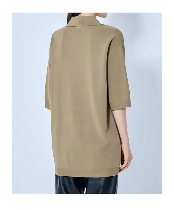 Max Mara Short-sleeved Knit Polo Shirt