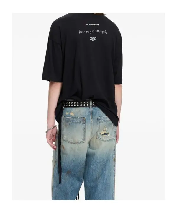 ANN DEMEULEMEESTER Lettering-print Cotton T-shirt