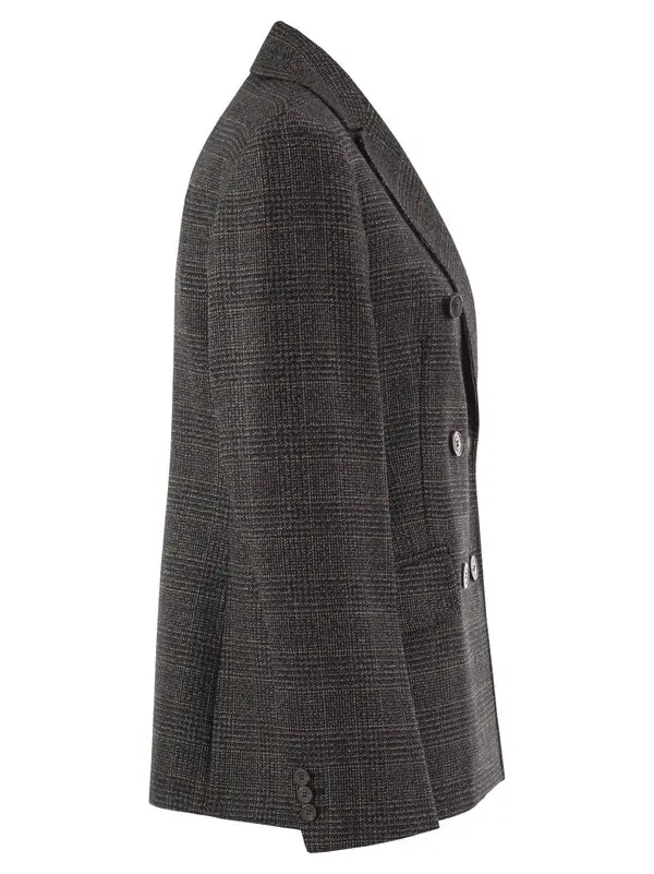 Max Mara Prince Of Wales Check Wool Blazer
