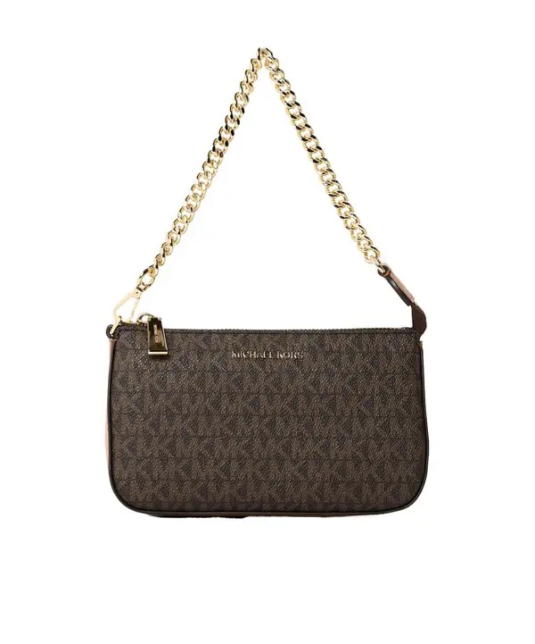 Michael Kors Signature Chain Clutch Bag - Black