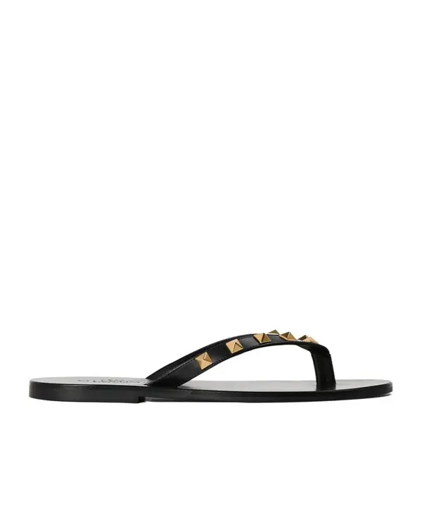 Valentino Garavani Stud Flipflops - Black