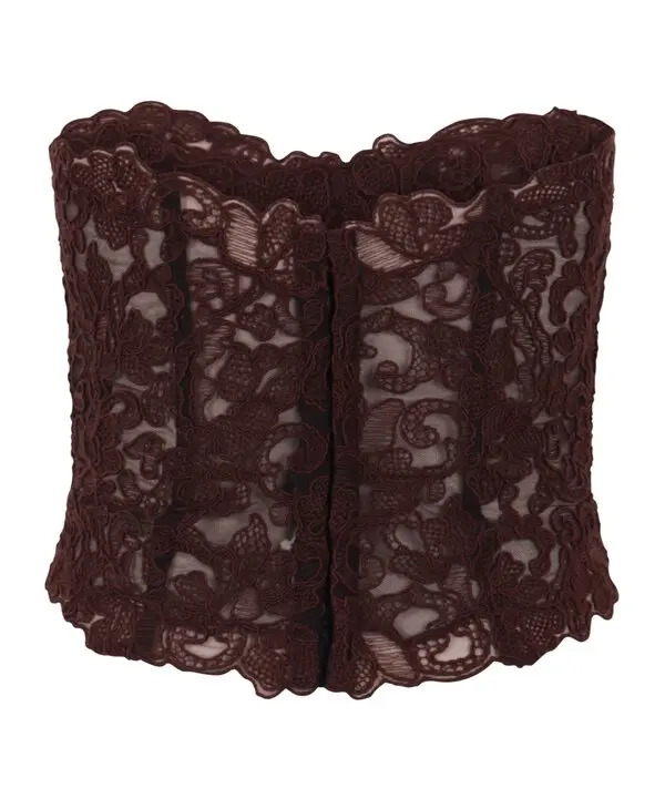 Ermanno Scervino Embroidered Lace Bustier Top