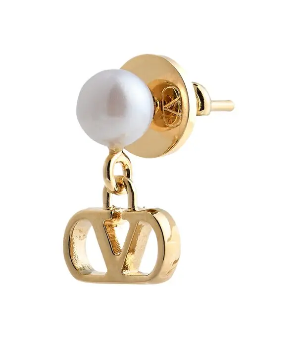 Valentino Garavani Pearl Drop Stud Earring - Yellow