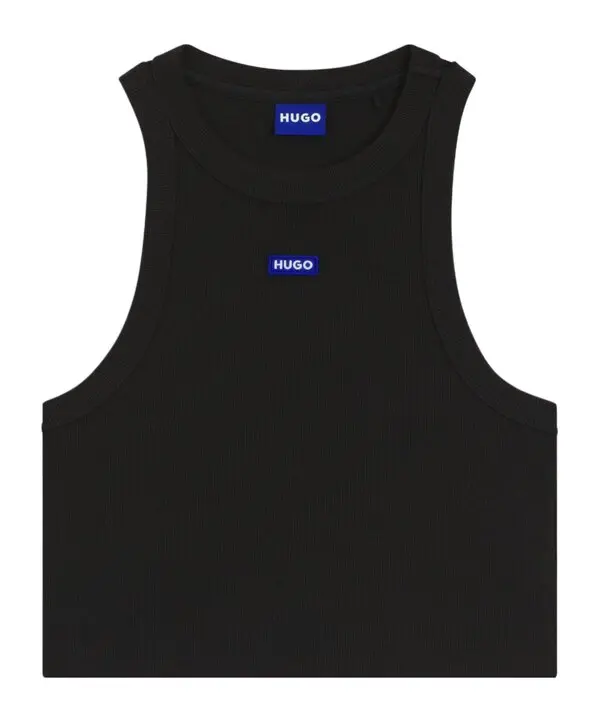 Hugo Boss Ribbed Tank Top - Black