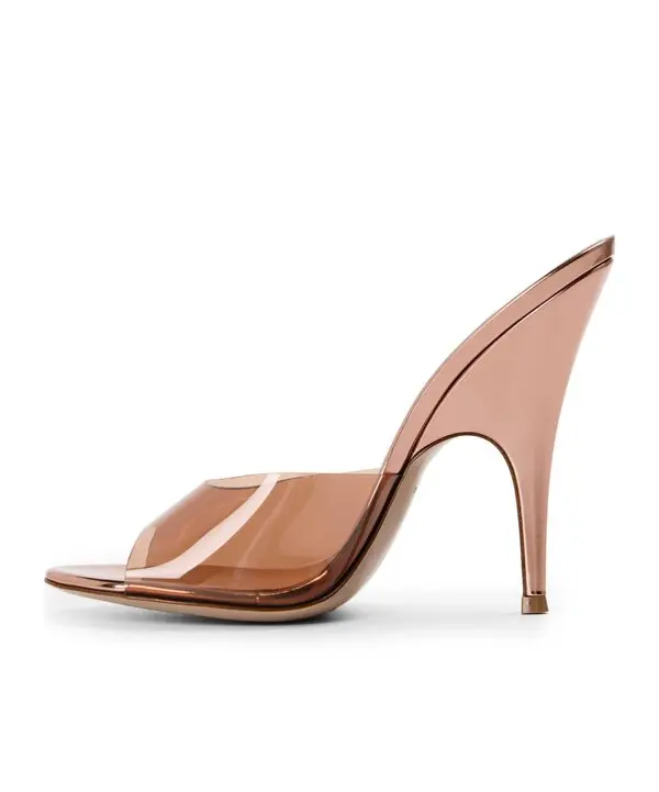 GIANVITO ROSSI Metallic Stiletto Mules