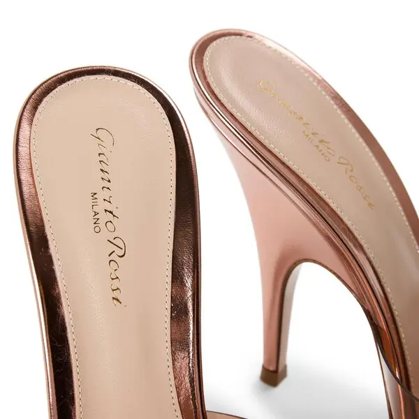 GIANVITO ROSSI Metallic Stiletto Mules