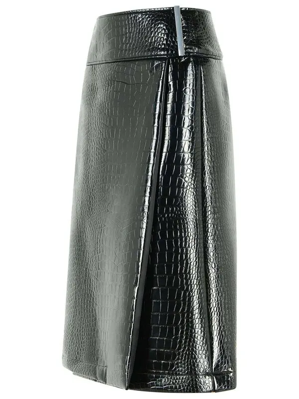 Sportmax Aquile Embossed Midi Skirt