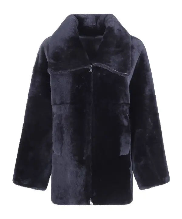 BLANCHA Zip-up Fur Jacket