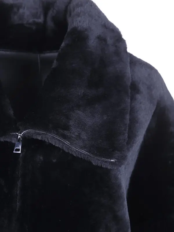 BLANCHA Zip-up Fur Jacket
