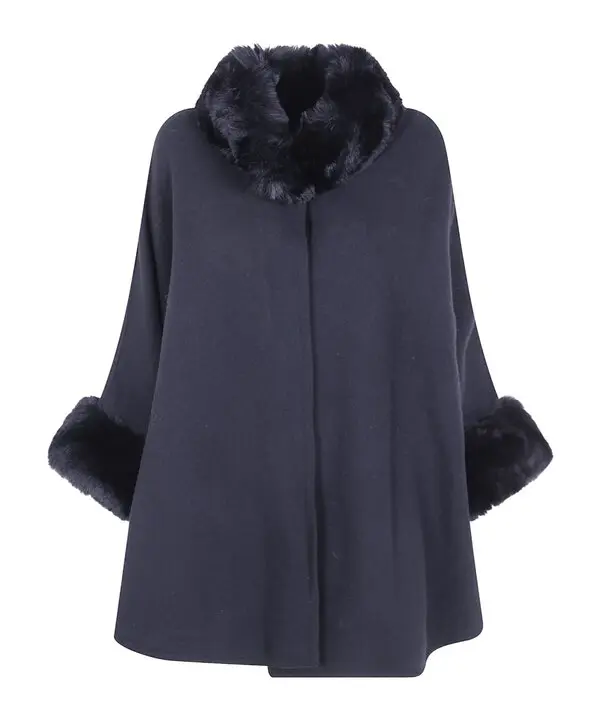 TWINSET Faux-fur Trimmed High-collar Coat