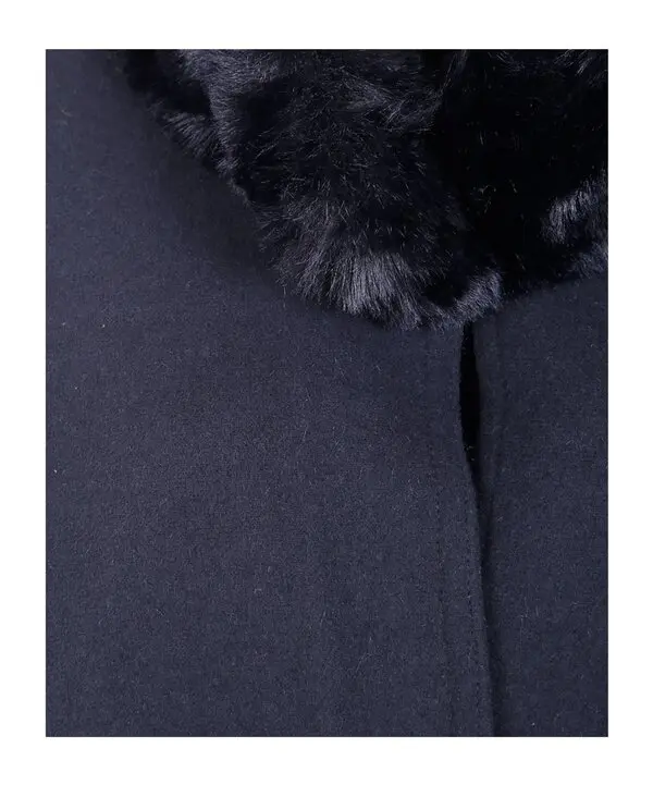 TWINSET Faux-fur Trimmed High-collar Coat