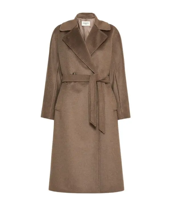 Max Mara Double-breasted Wool Coat Marron Glace - Maroon