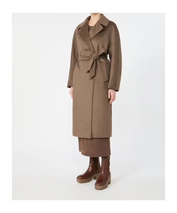 Max Mara Double-breasted Wool Coat Marron Glace
