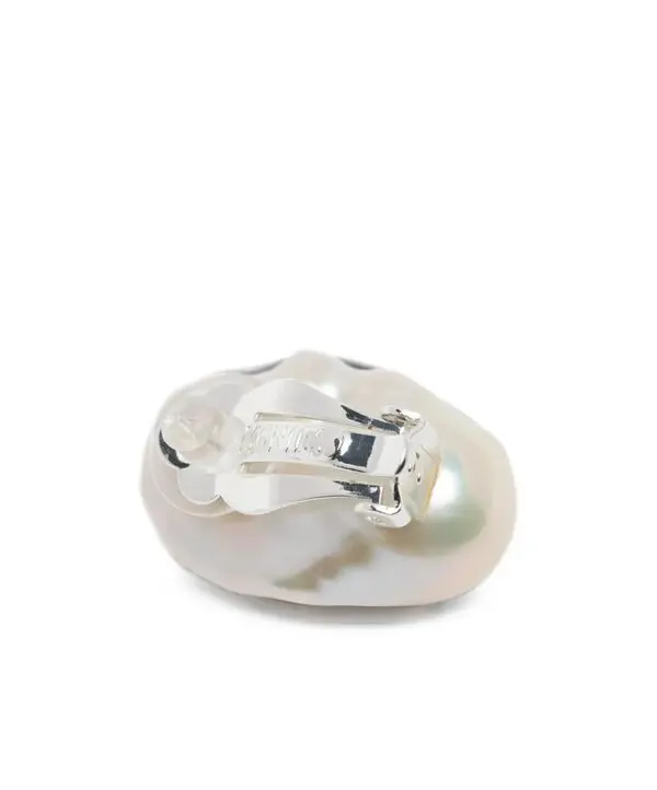 MONIES Marée" Baroque Pearl Clip-on Earrings - White