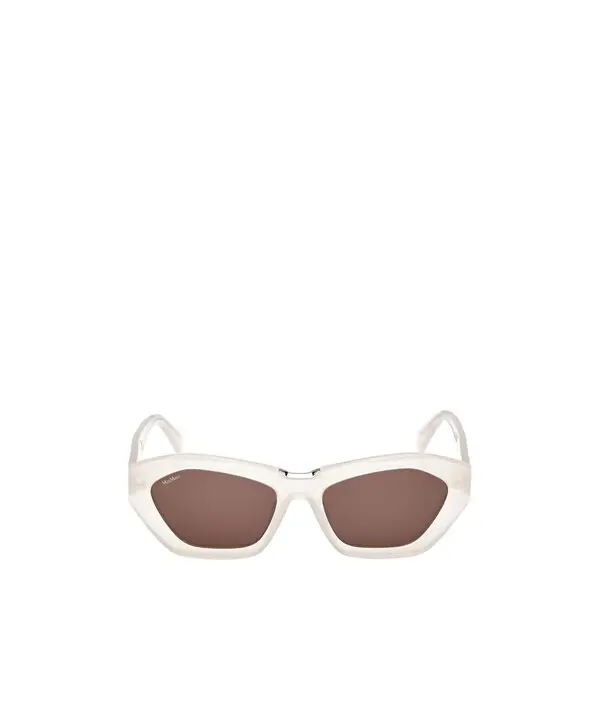 Max Mara Kate Geometric Frame Sunglasses - Ivory