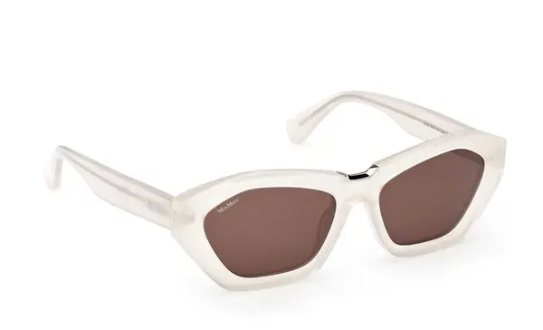 Max Mara Kate Geometric Frame Sunglasses - Ivory