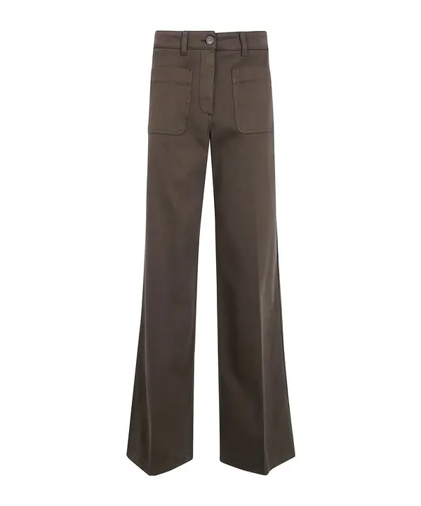 Etro Wide-leg Stretch-cotton Denim Jeans - Dark Olive