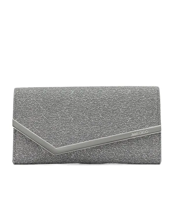 JIMMY CHOO Emmie Chain Clutch Bag - Acite Silver