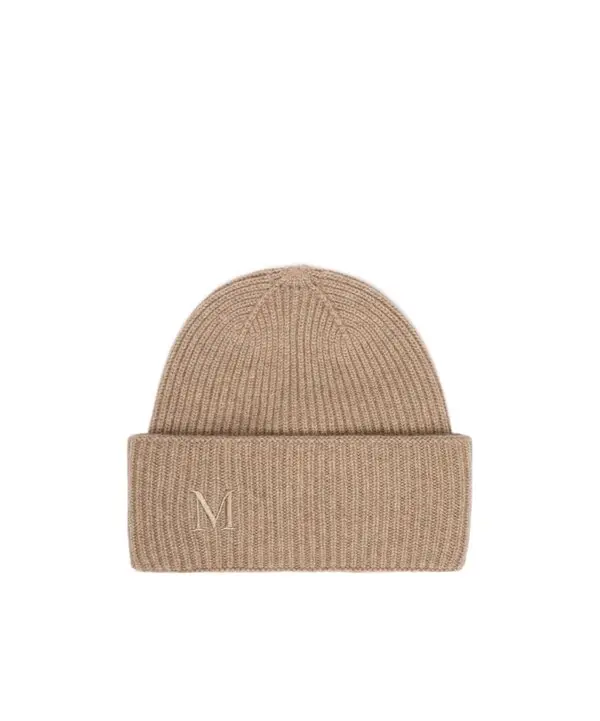 Max Mara Letter Logo Hat - Hazelnut Brown