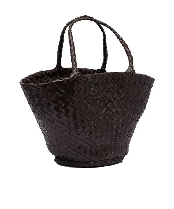 Dragon Diffusion Egola Woven Leather Bucket Tote Bag