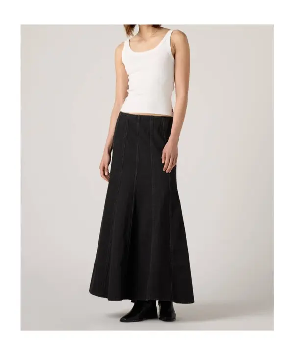 LEVI'S Seamed Flare Denim Skirt