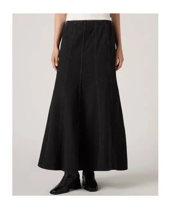 LEVI'S Seamed Flare Denim Skirt