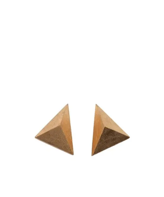 MONIES Gyve Earrings: Acacia, Goldfoil - Yellow